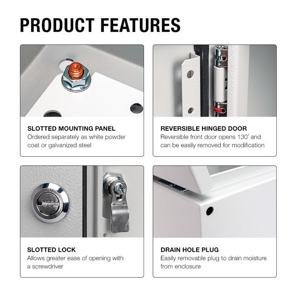 FUS0606020, Wall Mount Enclosure 24 x 24 x 8 | FactoryMation