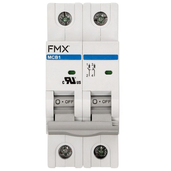 MCB1-4D-2P-C20, Circuit Protector, UL 1077, 2-Pole, 20A | FactoryMation