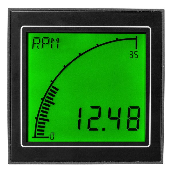 PML-PR2-7P, Process Meter, 12-24VDC Supply, 0-10VDC/0-50mA Signal IN ...